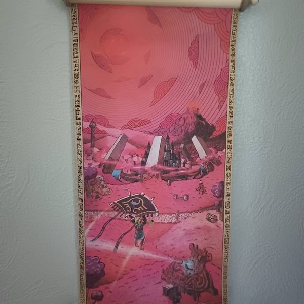 Majoras Mask Zelda Scroll Poster Print - Etsy