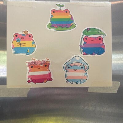 Pride Frog Charity Stickers LGBTQ Flag Frog Gay Pride Sticker Decal ...
