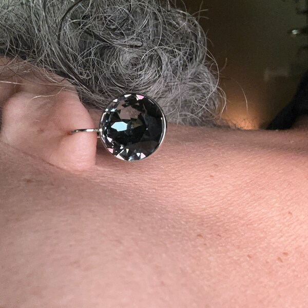 Large Bella Gold-plated Crysta Golden Sadow Pierced Crystal Earrings ...