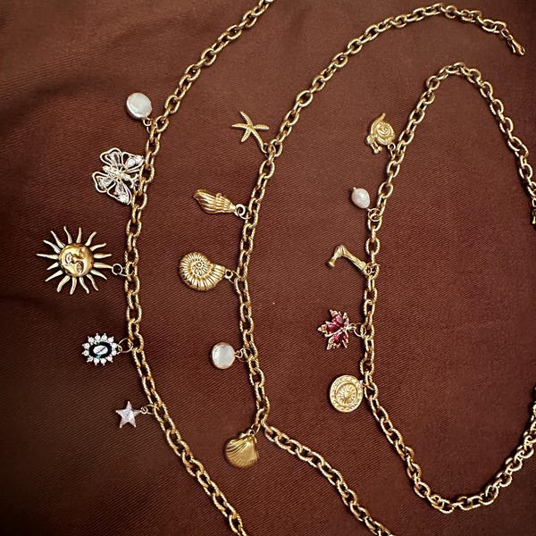 Custom Charm Necklace, Pick Your Charms, Make Your Necklace, Multi ...