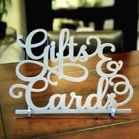 Gifts & Cards Sign. Script Gifts and Cards Sign. Gift Sign. Card Sign ...