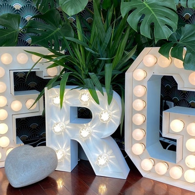 Large Rusted Metal Letters Light up Led Lights for Bar or Restaurant ...