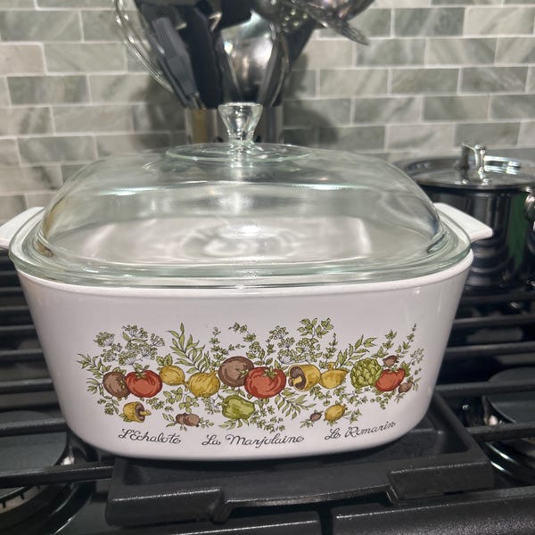 Glasbake Primrose Dream Set Green in Crazy Daisy Pattern S - Etsy