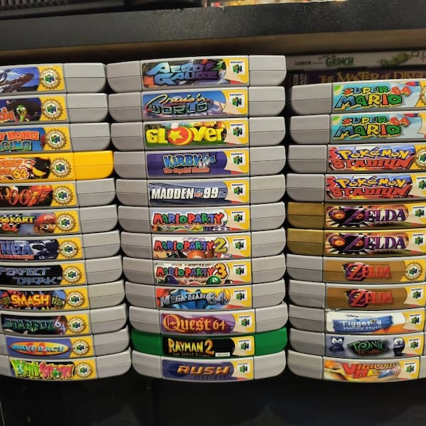 Atari Jaguar Sticker End Labels Set (for All 185 Custom Cartridge Game ...