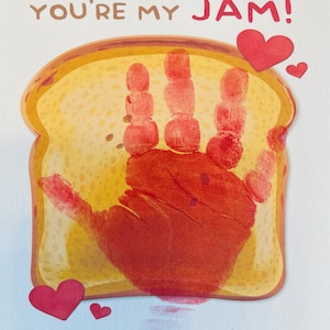 You're My Jam / Happy Valentine's Day / Footprint Handprint DIY Craft ...