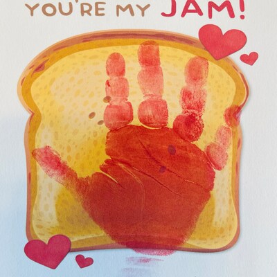 You're My Jam / Happy Valentine's Day / Footprint Handprint DIY Craft ...