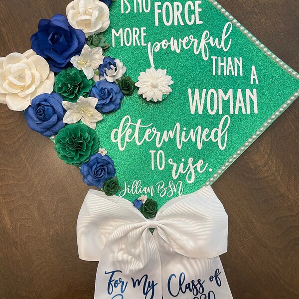 Graduation Cap Topper Powerful Woman - Etsy