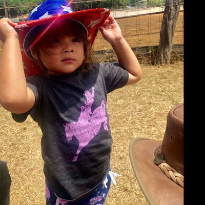 Horse Shirt Rodeo Cowgirl Kids T Shirt Multiple Colors Available Gift ...