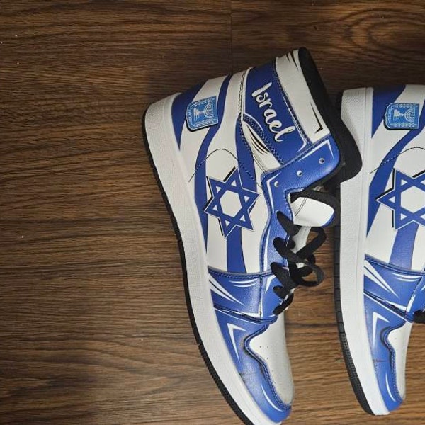 Israel Flag High Top Shoes, National Flag, Israel Flag, Israeli Flag ...