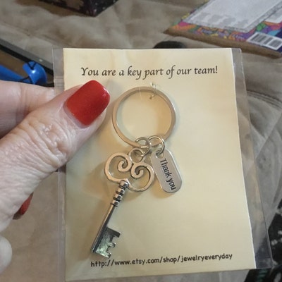 Employee Appreciation Gift Keychain, Key Charm Keychain, Employee Gift ...