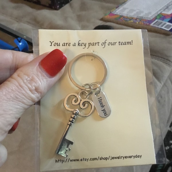 Employee Appreciation Gift Keychain, Key Charm Key Chain, Employee ...