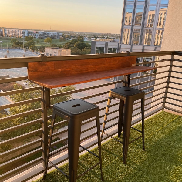 Views Balcony™ 3ft Bar | Railing Bar Table for Patio, Porch, Deck ...