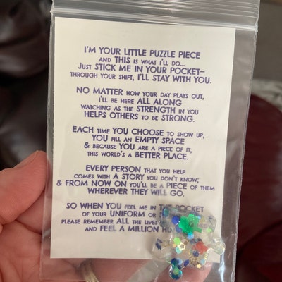 Little Puzzle Piece Thank You Essential for First Responder, Healthcare ...