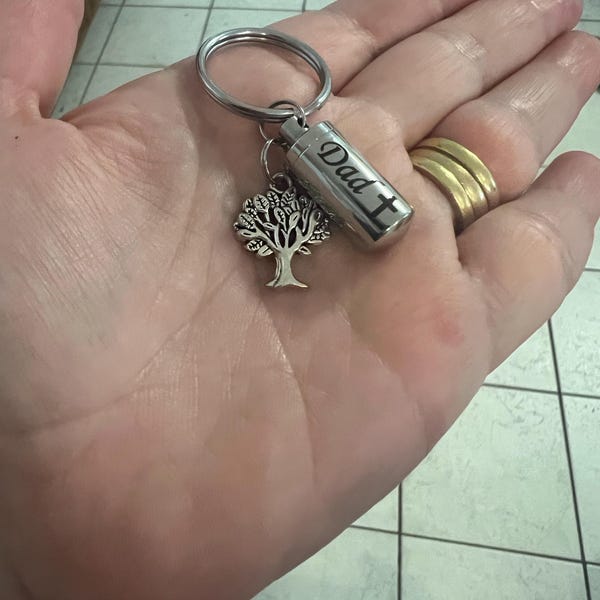 Cremation Keychain for Ashes, Personalized Cremation Urn Keychain, Loss ...