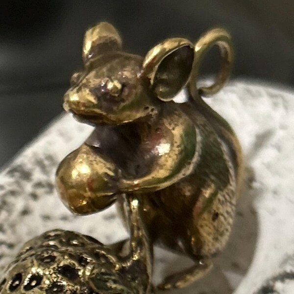 Brass Mouse Figurine - Etsy