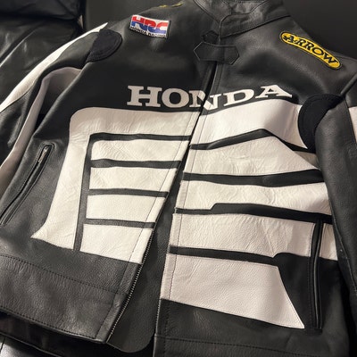 YAMAHA Men Motorbike Racing Leather Jacket Red & White Available All ...