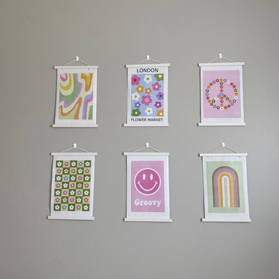 Retro Art Print Set of 6, DIGITAL DOWNLOAD, Pastel Danish Decor, Trendy ...