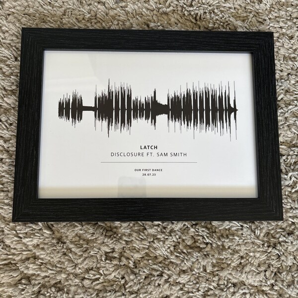 Sound Wave Print Personalised With Your Song Choice Gift for Friend ...