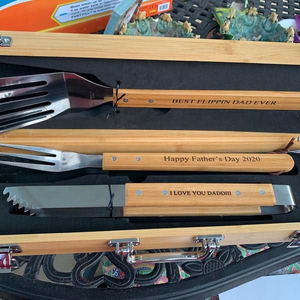 Personalized Grill Tools, Engraved Grill Tools, Grill Set, Grill Gifts ...