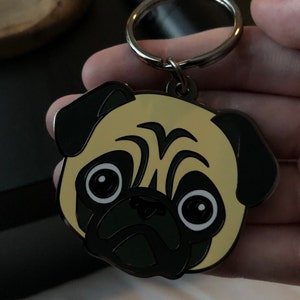 Pug Key Chain I Pug Stocking Stuffer Gift | Etsy