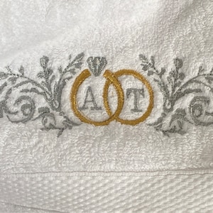 Wedding Frame Embroidery Design in SATIN STITCH for Monogram and ...