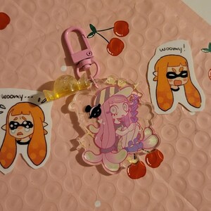 Splatoon 3 Harmony Paruko Keychain Acrylic Charm Acrylic Keychain - Etsy