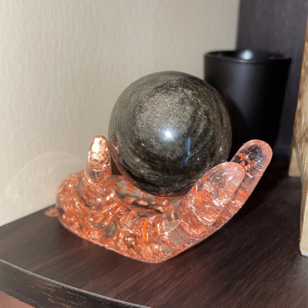 Sphere Stand - Resin Hand Sphere Holder, Crystal Holder, Crystal Sphere ...