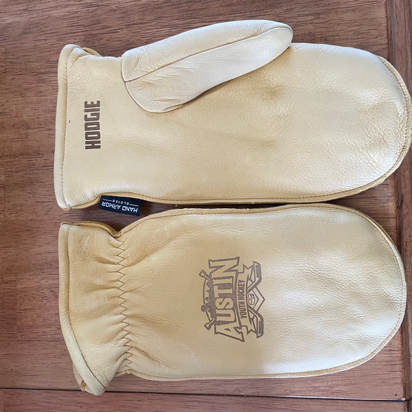 Leather Chopper Mittens With State Logo Engraved | Custom Engraved ...