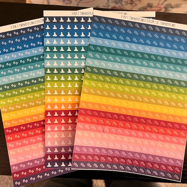 Tiny Step Tracker Dot Planner Stickers, Colorful Mini Shoe Dot Planner ...