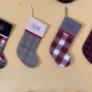 Personalized Christmas Stockings, Beige Christmas Stockings, Block ...