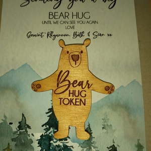 Sending You a Big Bear Hug Until We Can See You Again Pocket Hug Token ...