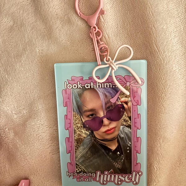 Jimin Acrylic Photocard Holder Keychain, 2 Versions - Kpop Idol ...