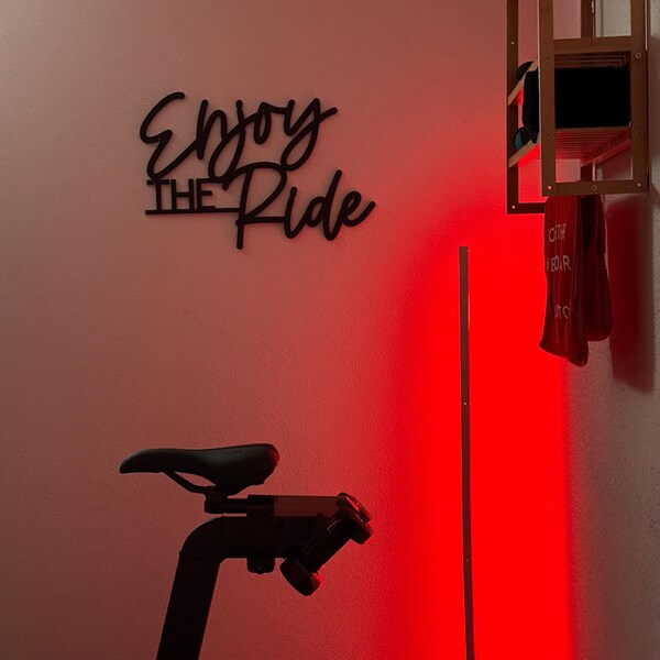 Enjoy the Ride Wood Cutout Sign, Enjoy the Ride Sign, Cycling Room Sign ...
