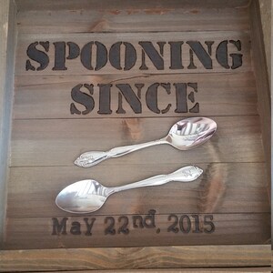 Handmade Custom "spooning Since" Wood Burned Anniversary Frame - Etsy