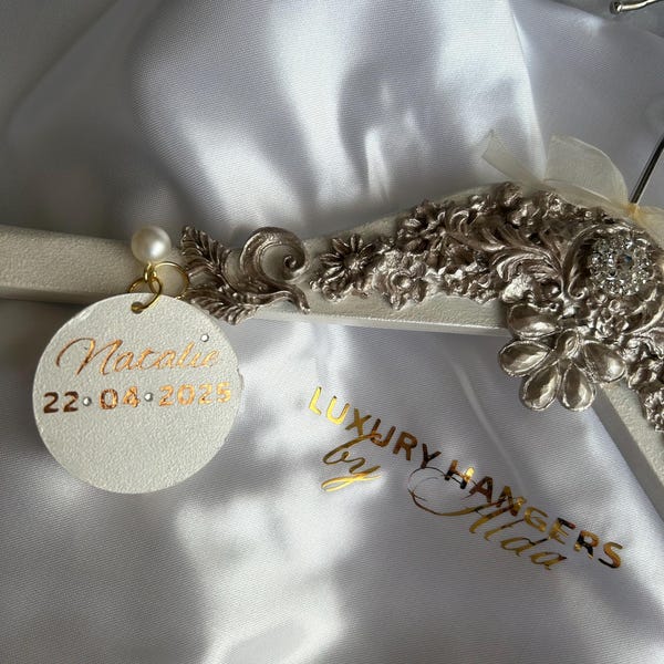 Elegant Black and White Dress Hanger, Black Wedding Dress Hanger ...
