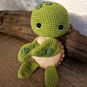 Baby Turtle Crochet Pattern. Cute Crochet Turtle Pattern. Amigurumi ...