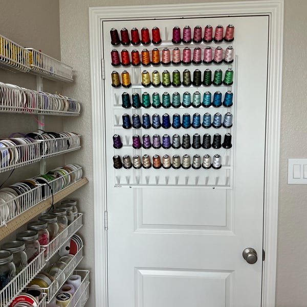 Sewing Thread Rack - Holds 42 Large Isacord Style Spools 5000M - Thread ...