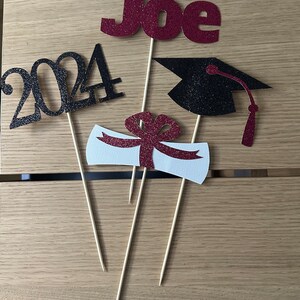 Graduation Centerpiece Stick 5 Piece Set, With Custom Logo and Name ...