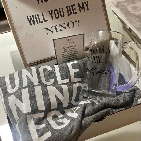 Personalized Nino Gift Box: Uncle Nino Legend T-shirt & Beer Mug - Etsy