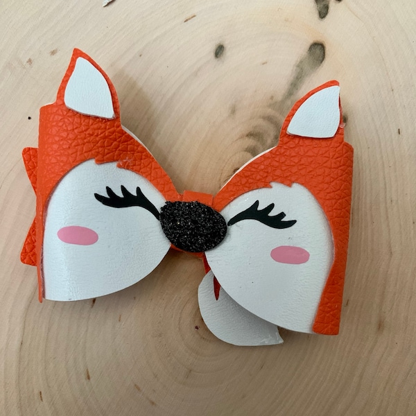 Fox Hair Bow Digital Template | Animal Hair Bow Template | Hair Bow SVG ...