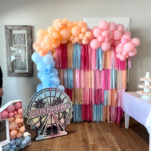 Festival Ferris Wheel Pastel Party Decoration Includes Easel Quick Ship ...