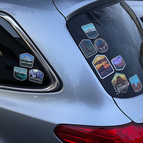 National Park Sticker Set: Waterproof Vinyl Decals - Etsy
