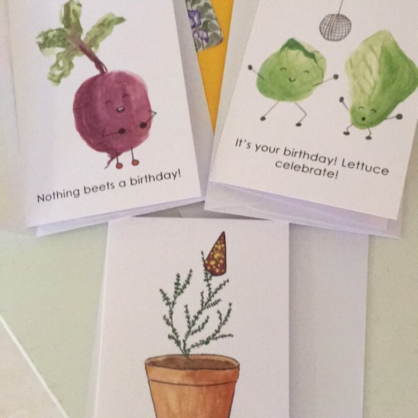 Vegetable Pun Birthday Cards Funny Birthday Cards Punny Birthday Cards ...