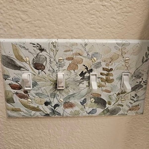 Beach Switch Plates Outlet Covers Beach Aged Wood Design Blue Metal ...