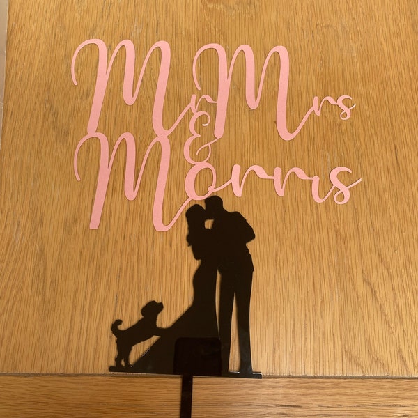 Cockapoo Wedding Cake Topper Silhouette - Etsy