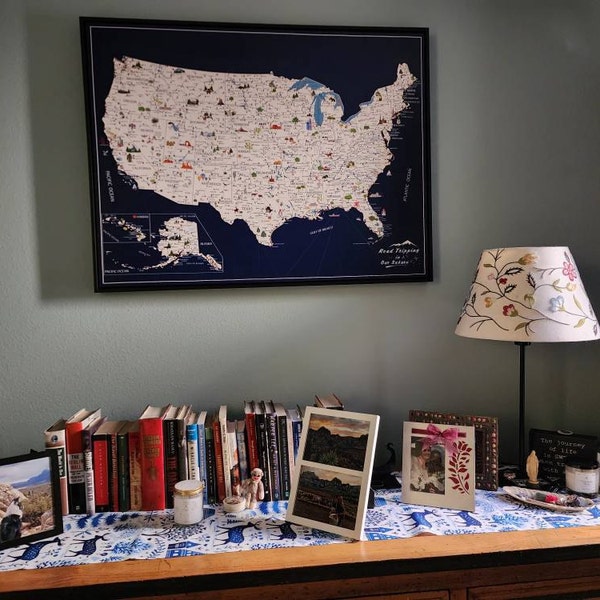 World Map Canvas and Poster. A Personalized Travel Map Perfect for Push ...