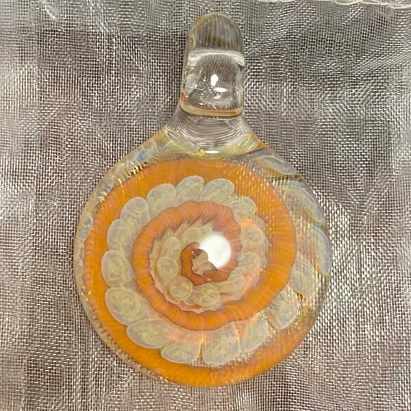 Spiral Cane & Dot Implosion Pendant - Etsy