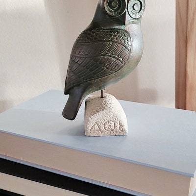 Owl of Athens Statue Noctua Symbol of Wisdom & Goddess - Etsy