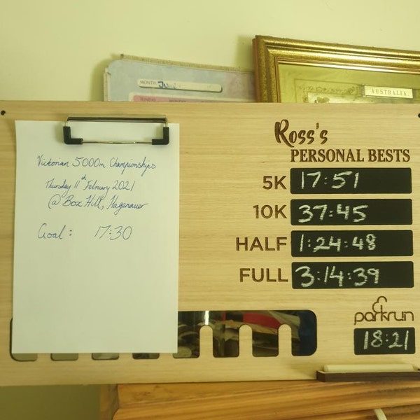 Running Medal and Personal Bests Display Board | Personal Bests ...
