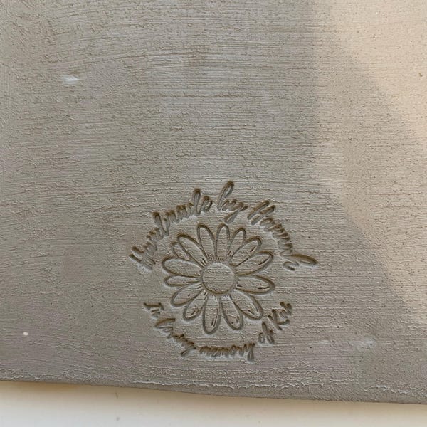 Initial and Date Clay Designs, Custom Pottery Stamp of Initials, Custom ...